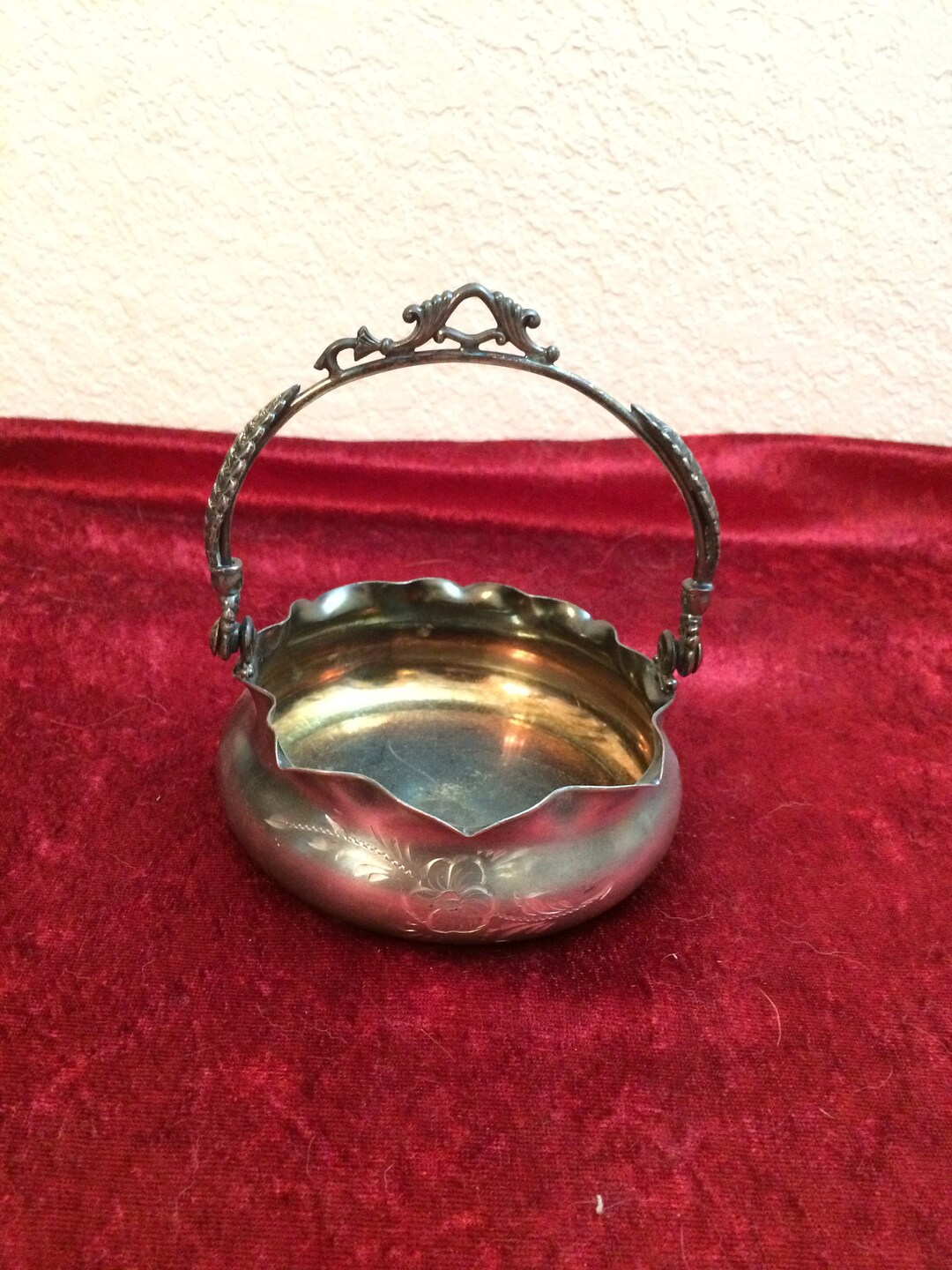 Antique Knickerbocker Etched Silver Basket Victorian Wedding - Etsy