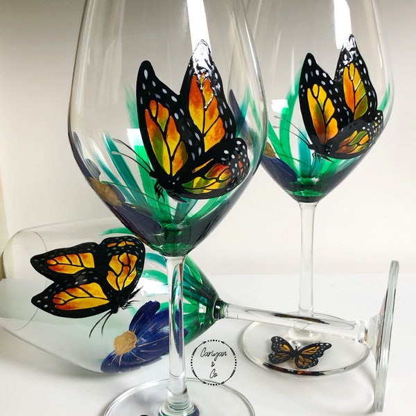 Butterfly Wine Charm - Etsy