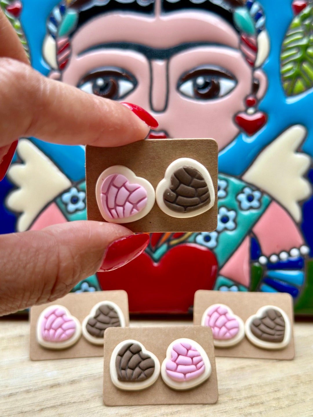 Concha De Corazon. Minimalist. Lightweight. Polymer Clay. Handcrafted ...