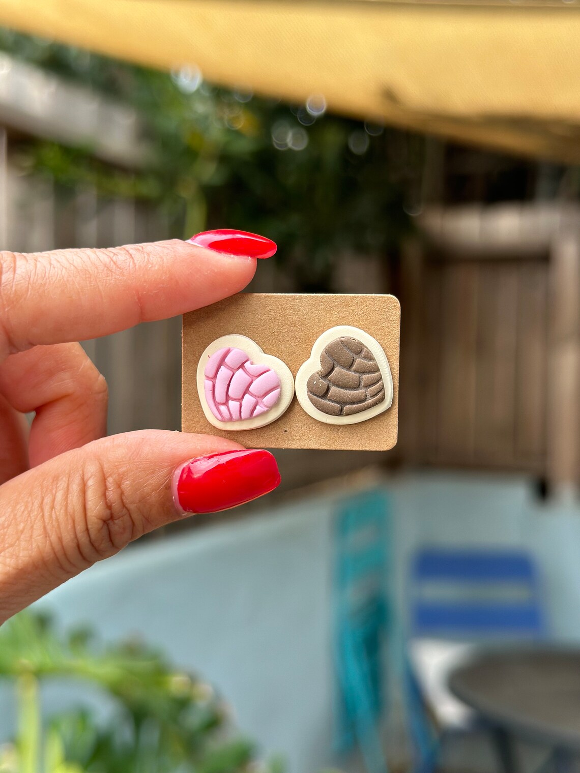 Concha De Corazon. Minimalist. Lightweight. Polymer Clay. Handcrafted ...