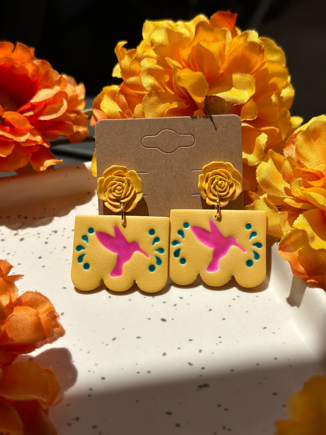 Papel Picado Colibri Earrings. Mexican Folk Art. Mexican Inspired ...