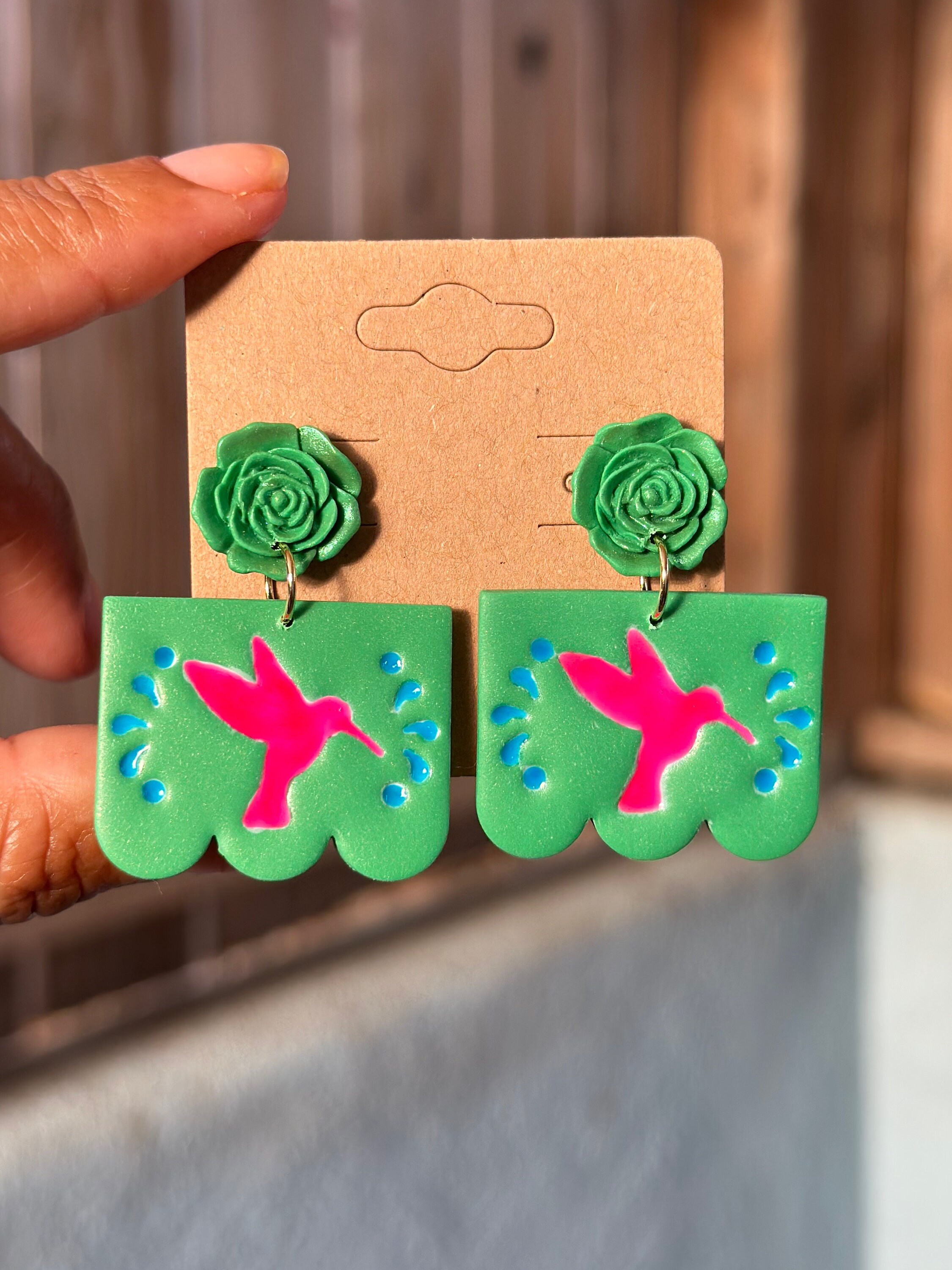 Papel Picado Colibri Earrings. Mexican Folk Art. Mexican - Etsy