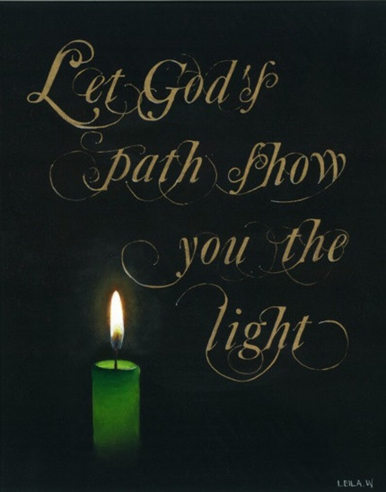 Print of Original Painting let God's Path Show You the Light Art by ...
