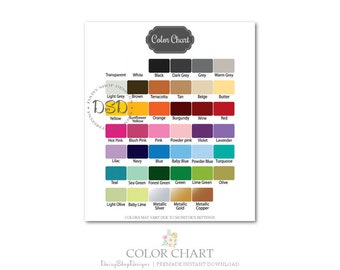 Vinyl Color Chart - Etsy