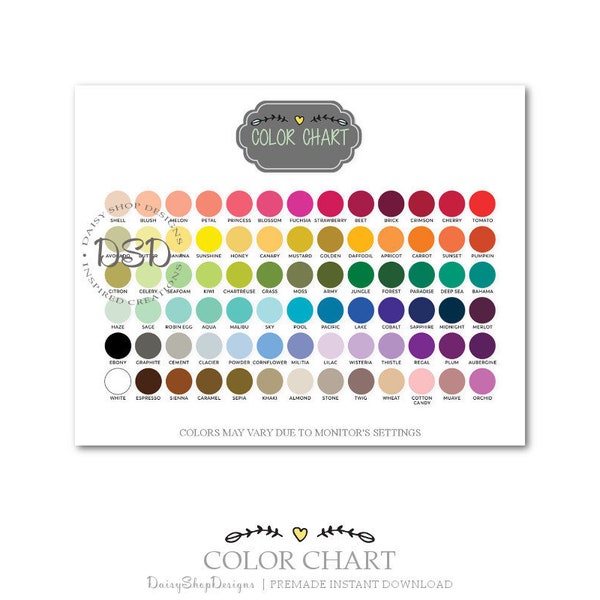 Madeira Color Chart - Etsy