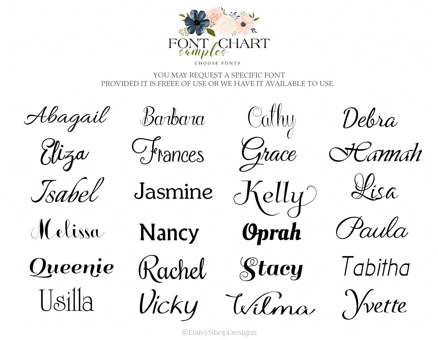 Add on Sneak Peek Fee to See How a Font Will Look Like With - Etsy