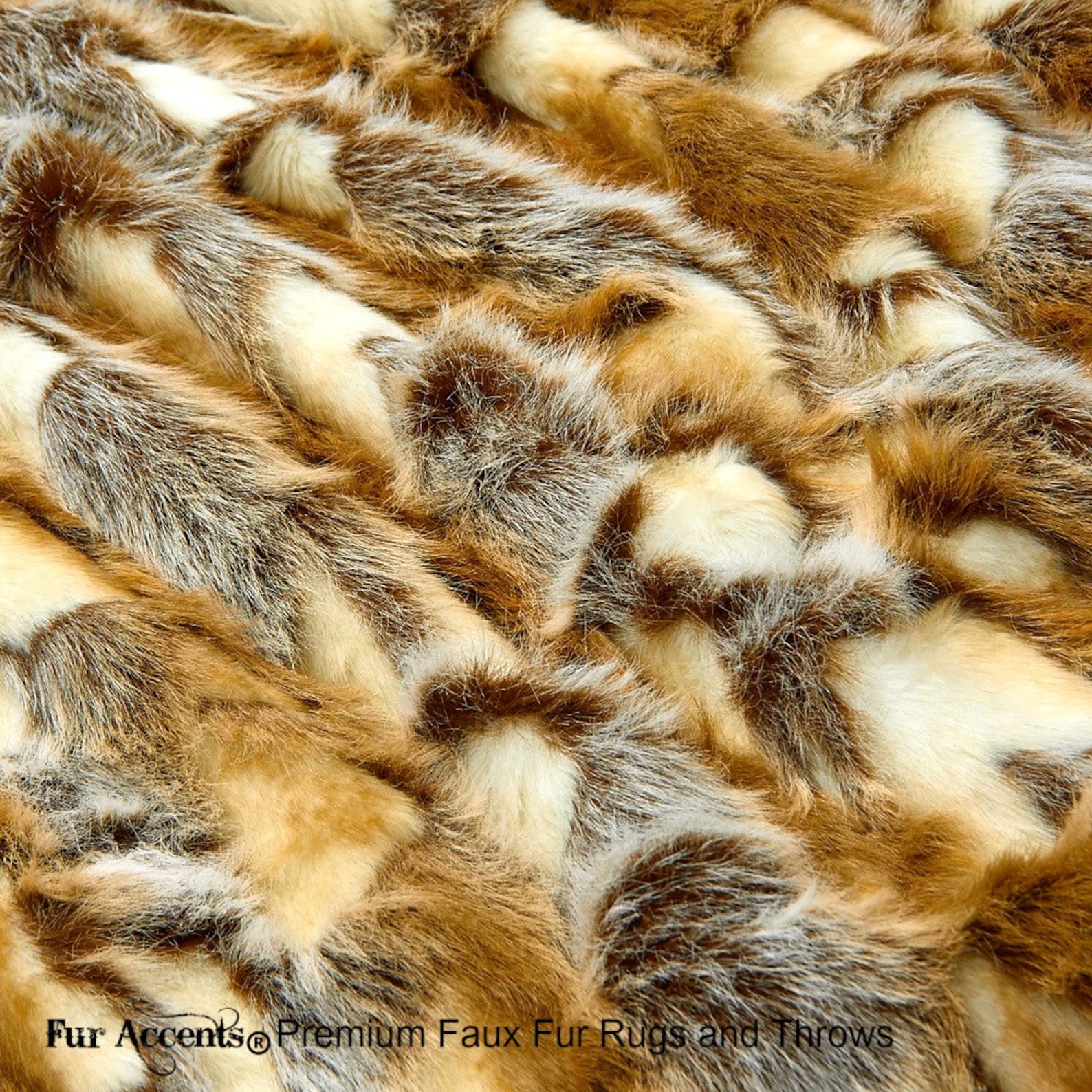 Luxurious Arctic Fox Faux Fur Throw Blanket Brown and Ivory - Etsy