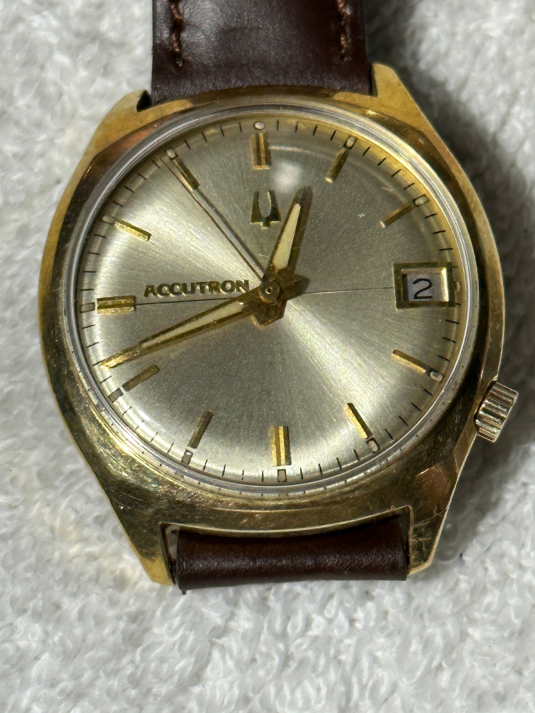 1970 Bulova Accutron Tuning Fork 2181 Gold Filled RARE PGA Sponsor GOLF ...