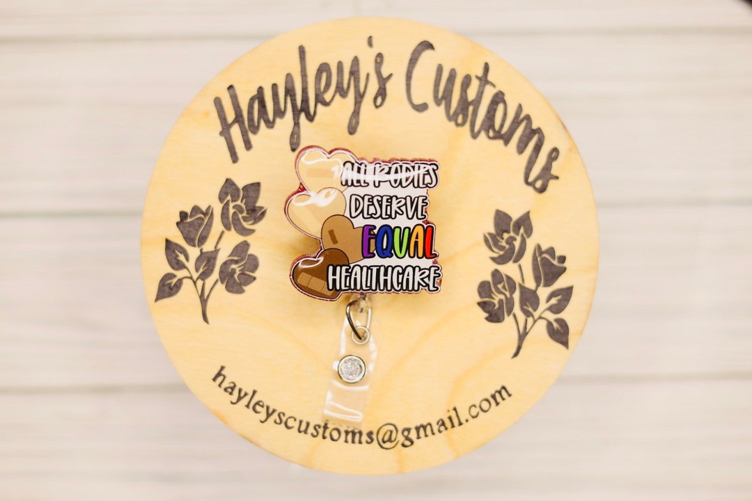 EQUAL Healthcare Badge Reel, LGBTQ+ Badge Holder, Rainbow Peace Badge ...