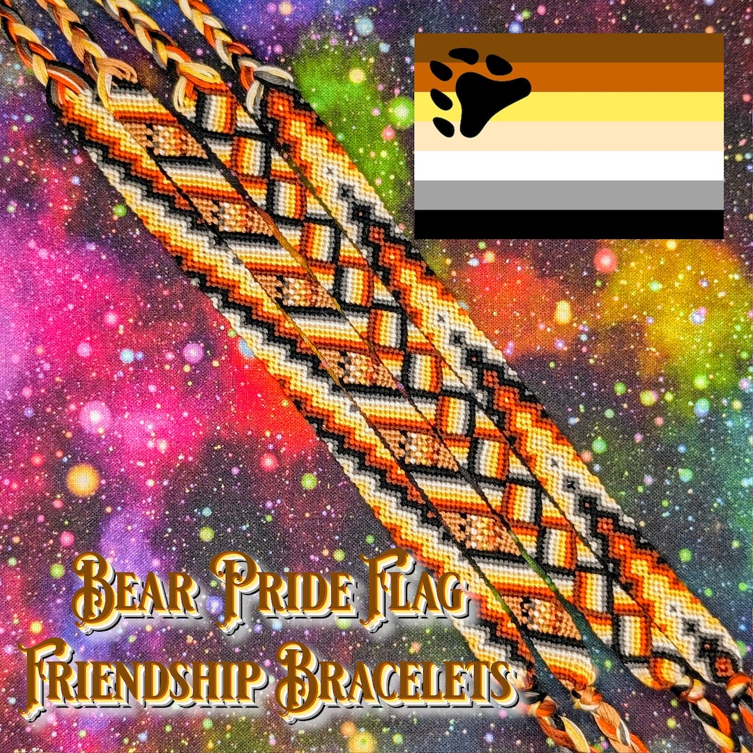 Handmade Bear Pride Flag Friendship Bracelets - Etsy