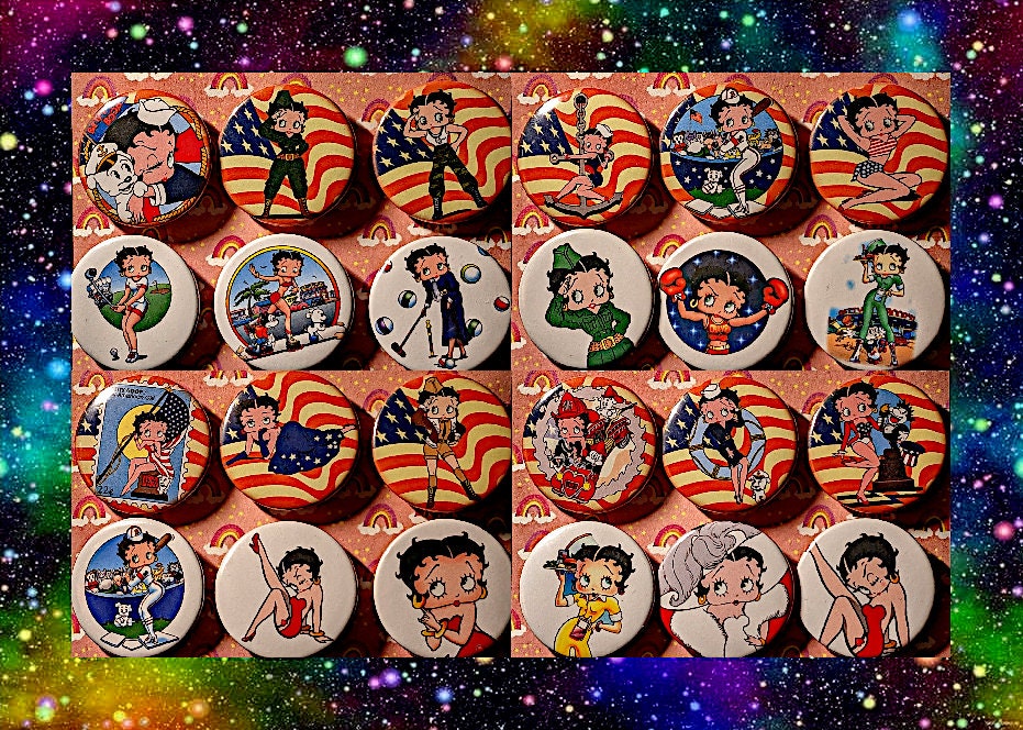 1930s Vintage Cartoon Pinup Buttons Flair - Etsy