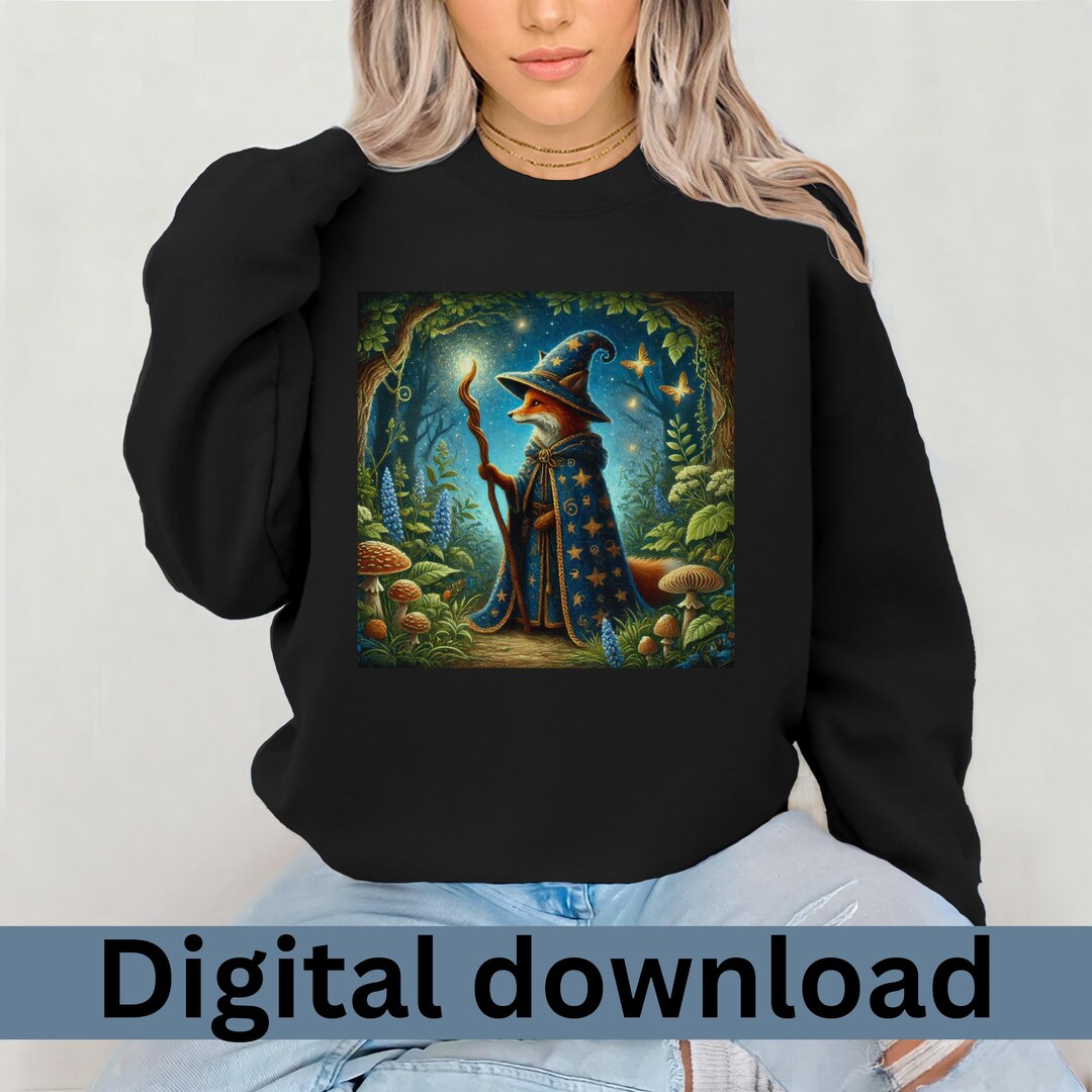 Fox Wizard Art Digital Download - Fantasy Animal Printable, Magical ...