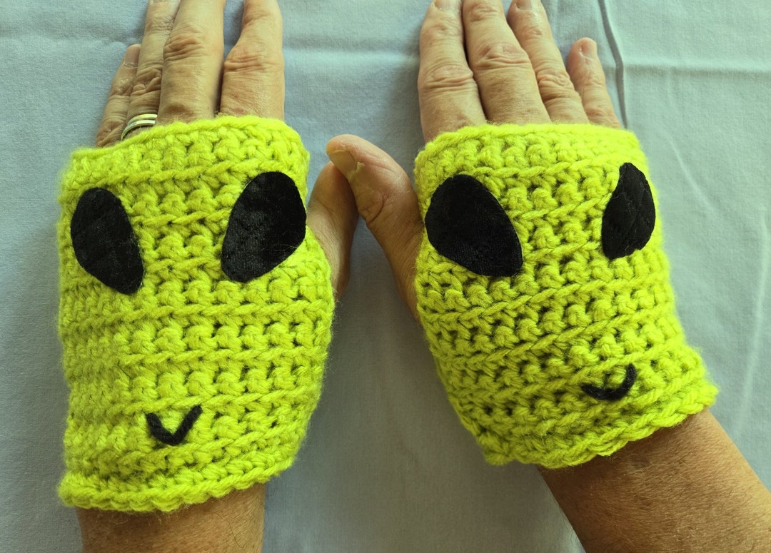 Alien Gloves Fingerless Cryptid Gloves - Etsy