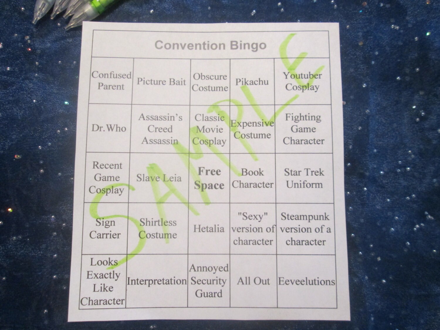 CONVENTION BINGO for Cosplay Convention FUN First Edition - Etsy