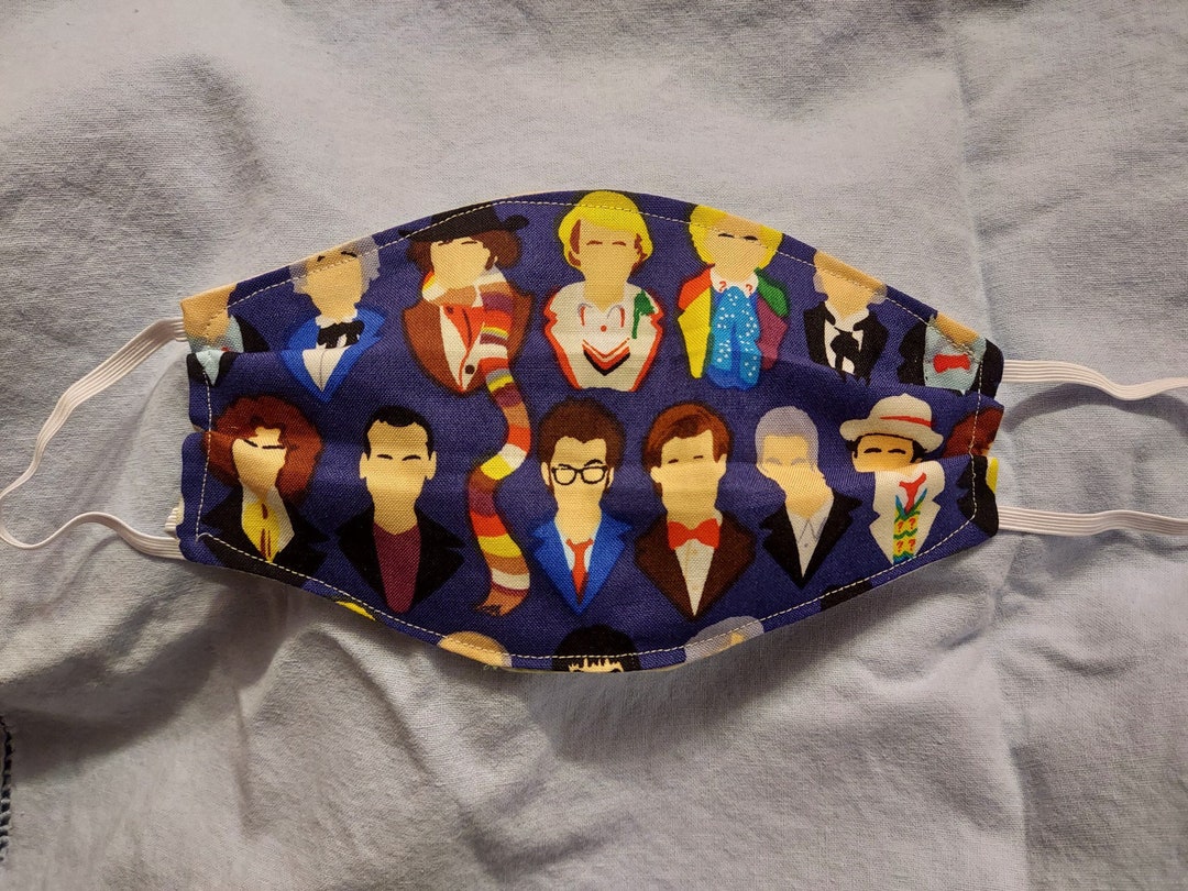 Doctor Who Face Mask - 100% Cotton Handmade Mask - Etsy