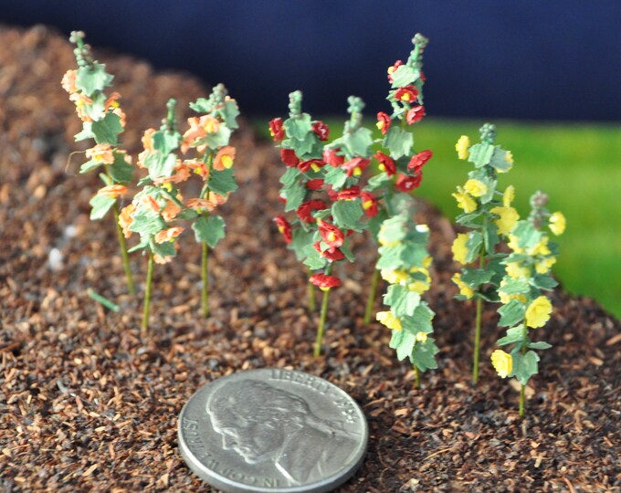 Hollyhocks Miniature 1:48 Scale - Etsy