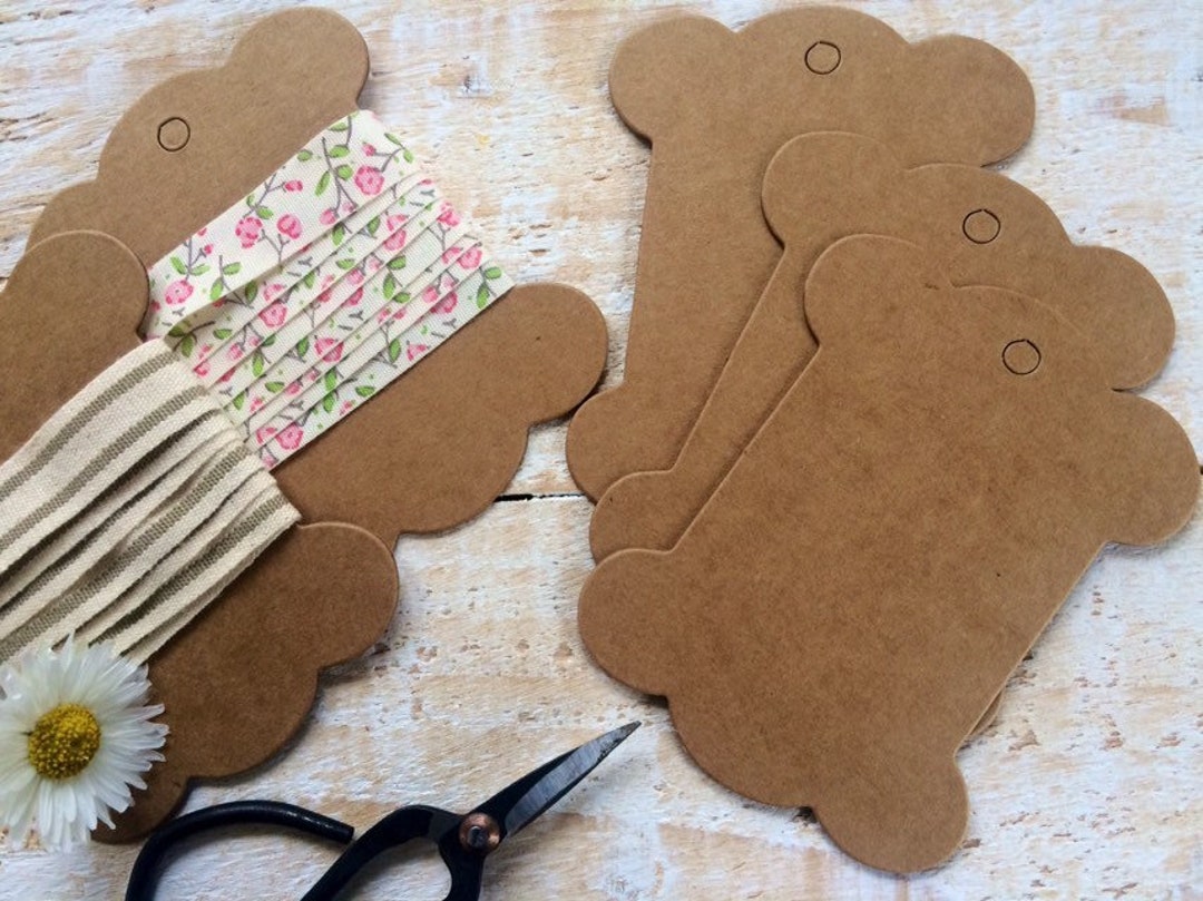 10 X Kraft Card Bobbins Spools Blanks, for Winding, Twine, Wool Threads ...