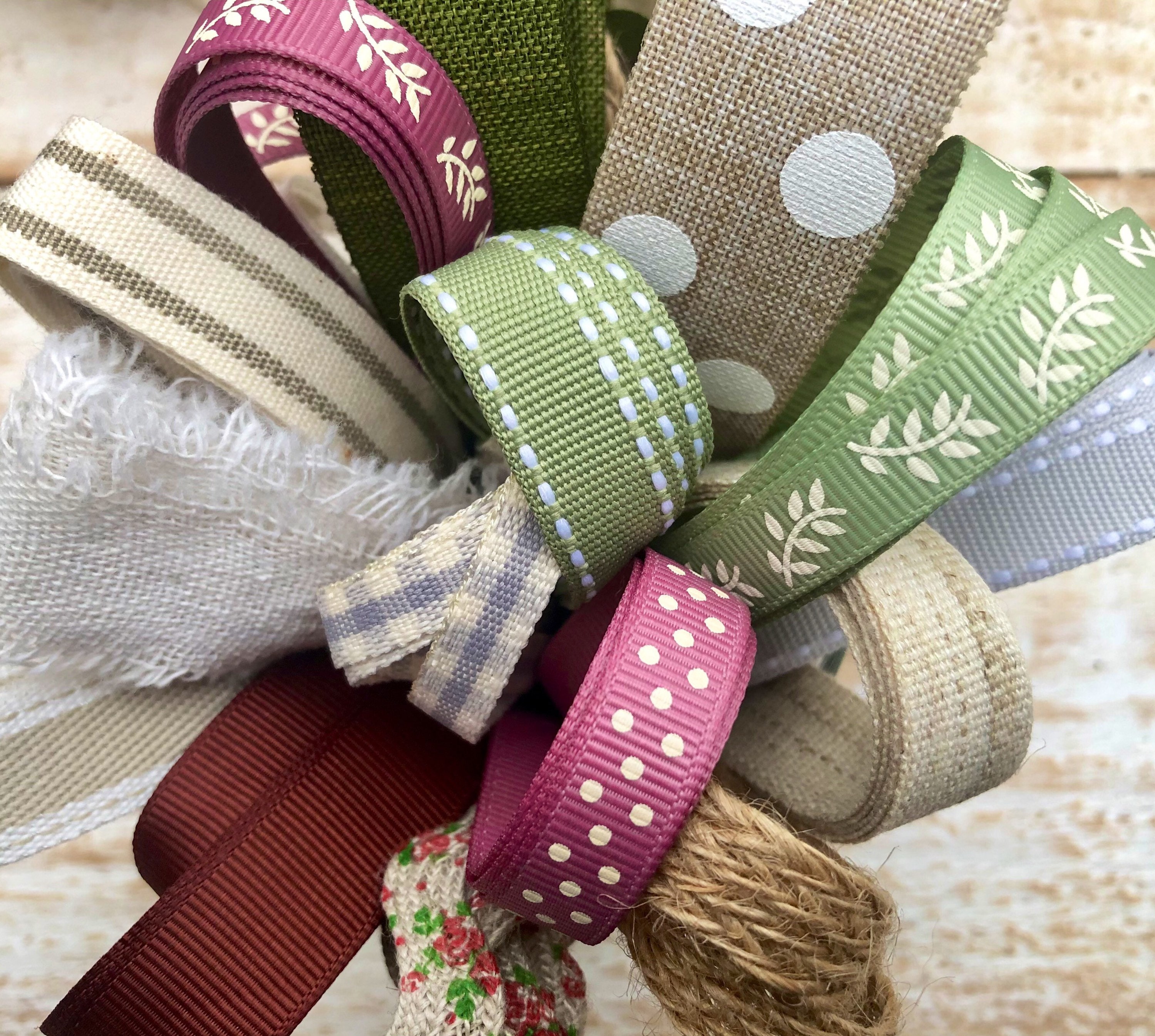 Assorted Rustic Wrap Natural Ribbon Bundle 5m or 10m Crafts | Etsy