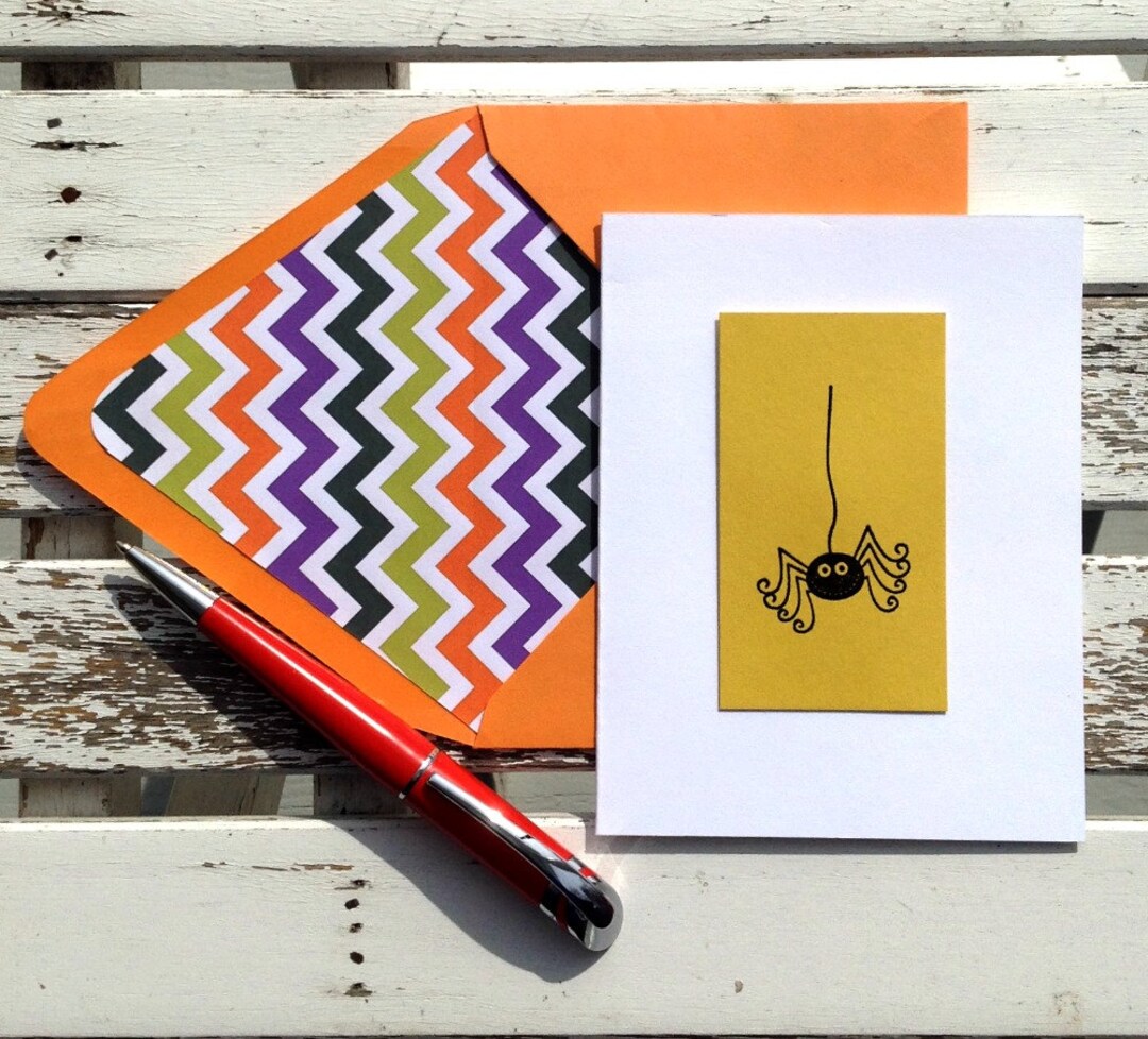 The Not so Scary Spider Stamped and Embossed Wishes You Happy Trick or ...