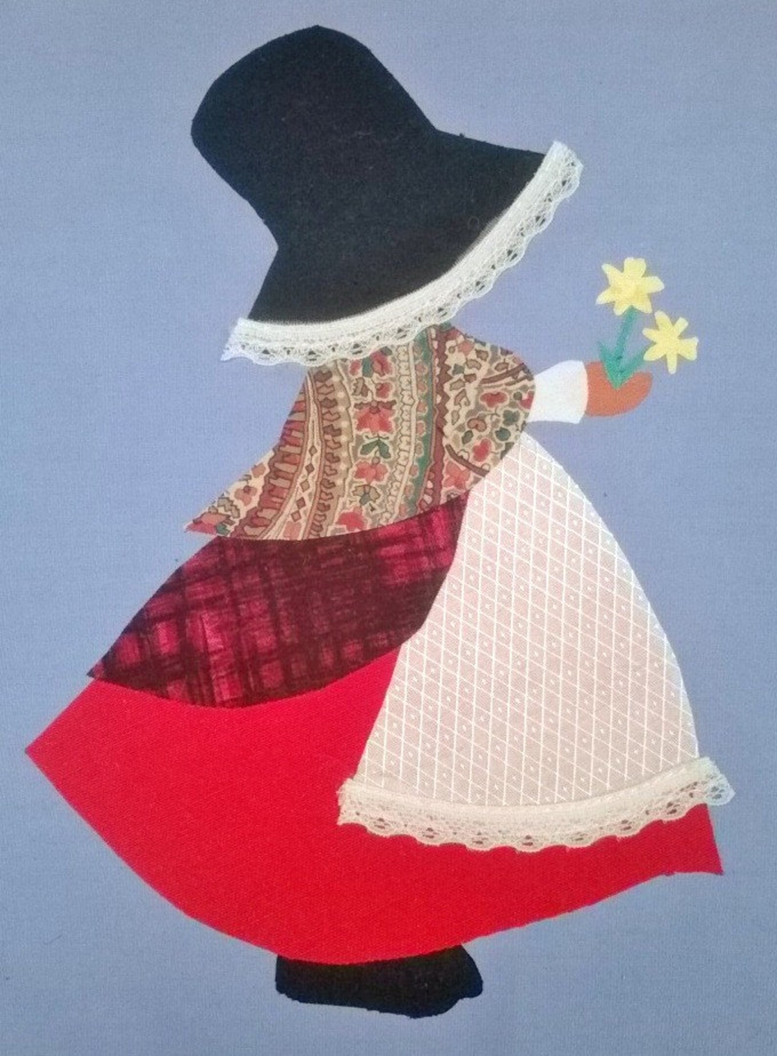 Instant Download. Welsh Sun Bonnet Siwan Quilt Applique Pattern, Sun ...