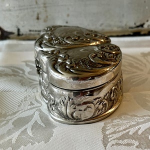 Vintage the San Francisco Music Box Co. Heart Silverplate Jewelry and ...