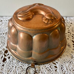 Vintage Large Rooster Copper Round Mold - Etsy