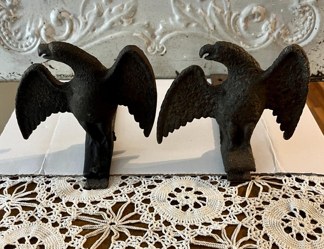 Antique Pair Cast Iron Snow Birds - Etsy