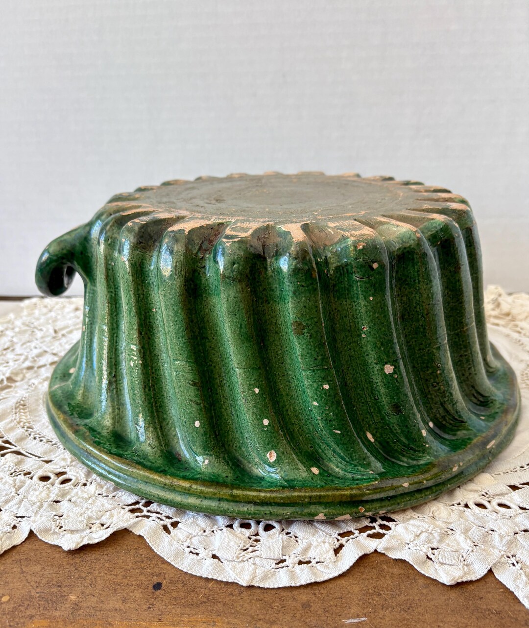 Antique Redware Green Cake Pudding Large Mold - Etsy