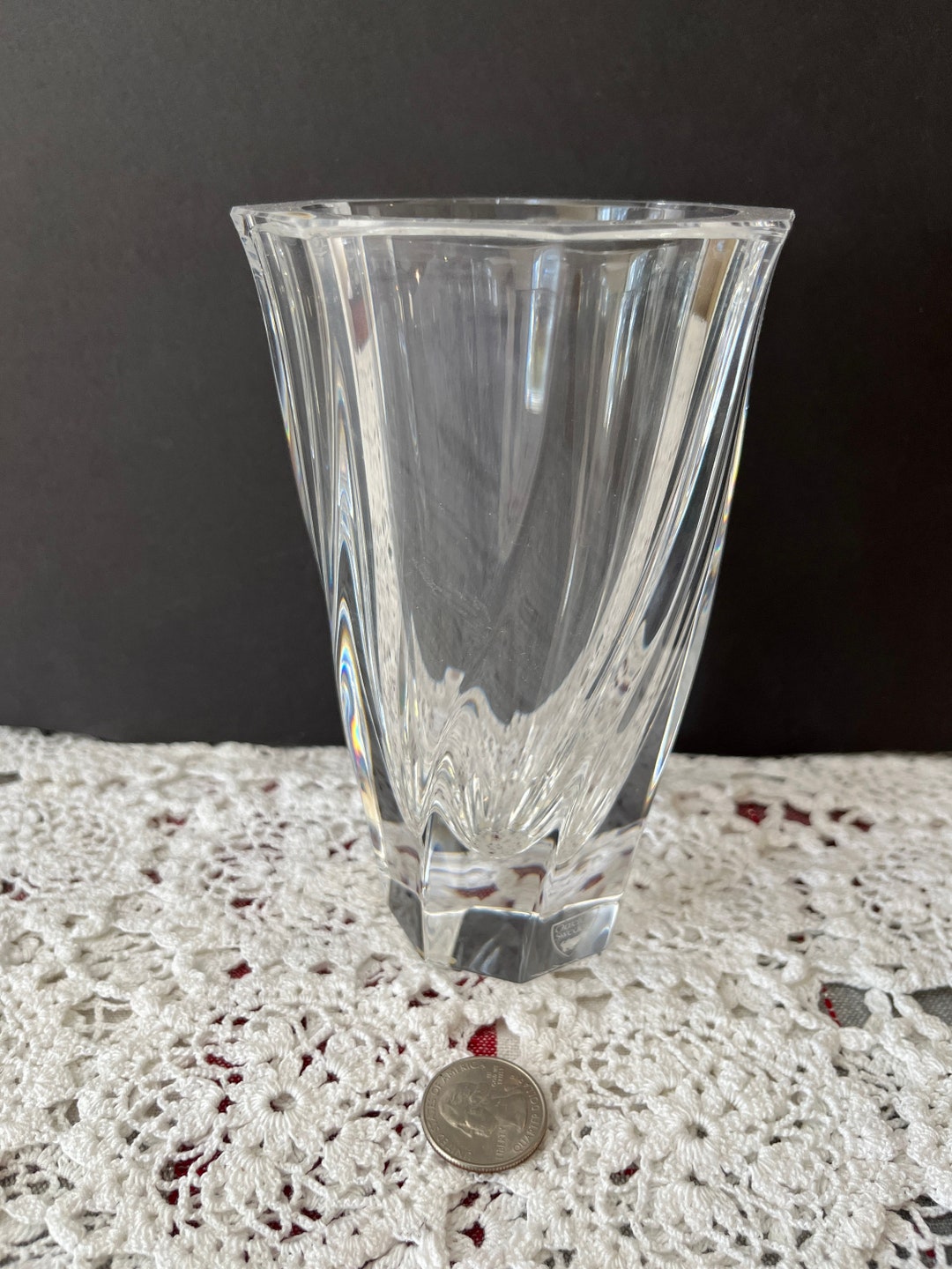 Vintage Orrefors Sweden Hand Made Residence Pattern Crystal Vase - Etsy