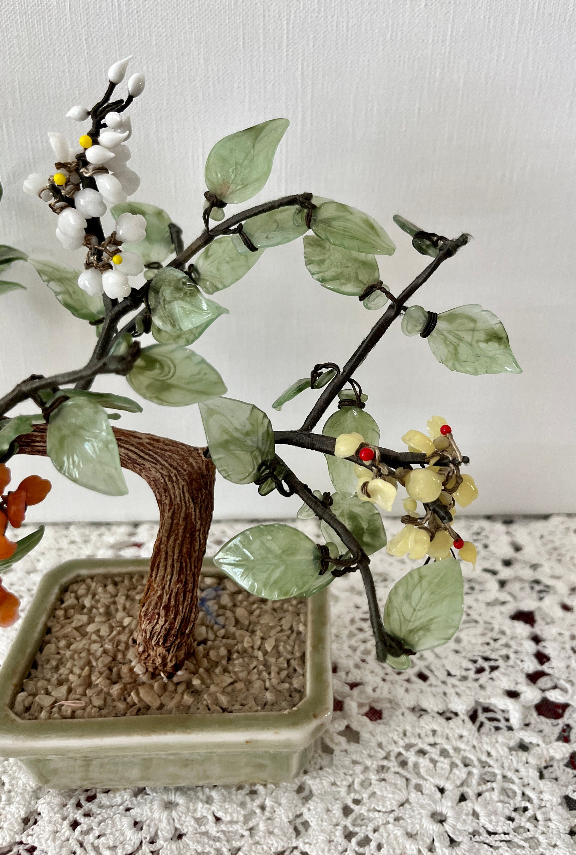 Vintage Peking Glass Bonsai Tree - Etsy