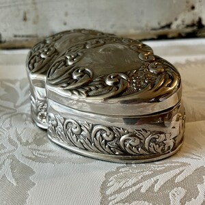 Vintage the San Francisco Music Box Co. Heart Silverplate Jewelry and ...