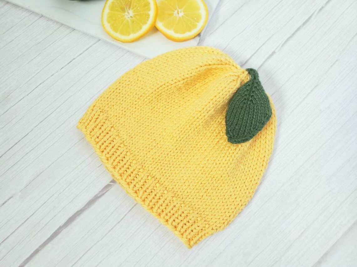 LEMON Knit Baby Hat Lemon Baby Clothes Unique Baby Shower | Etsy
