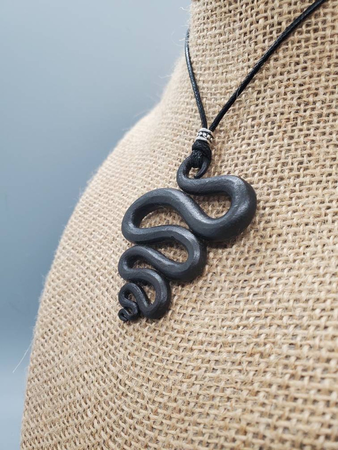 Iron Snake Necklace Serpent Pendant Serpent Necklace Snake - Etsy