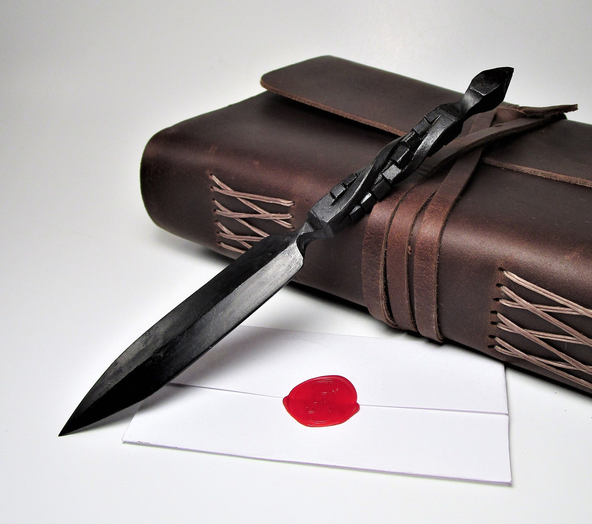 Hand Forged Metal Letter Opener Cube Twisted Handle Blacksmith - Etsy