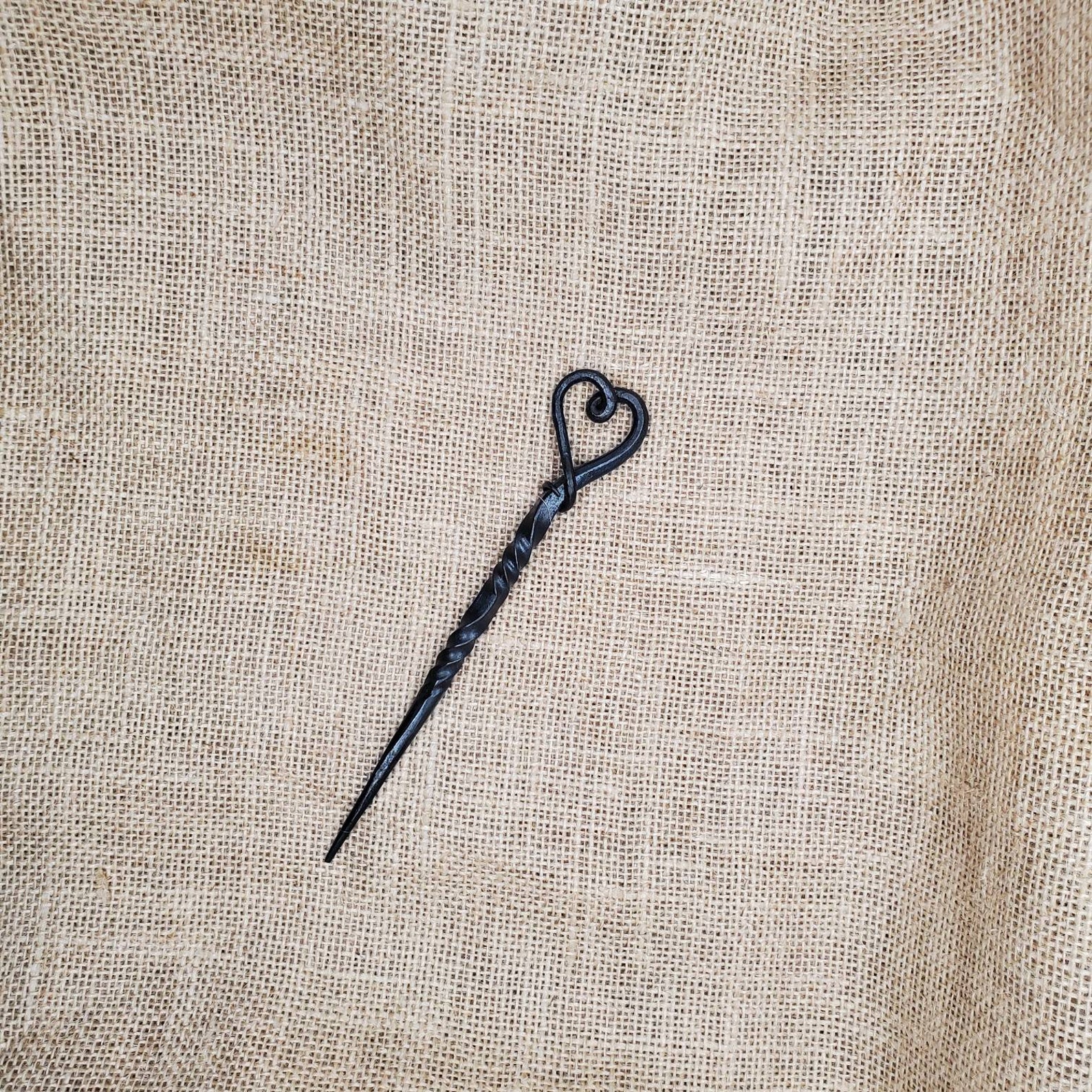Set of Two Metal Heart Hair Sticks Hand Forged Hair Spikes - Etsy