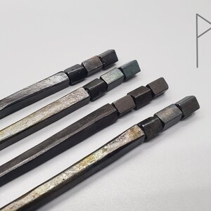 Cube Twisted Metal Hair Stick - Etsy