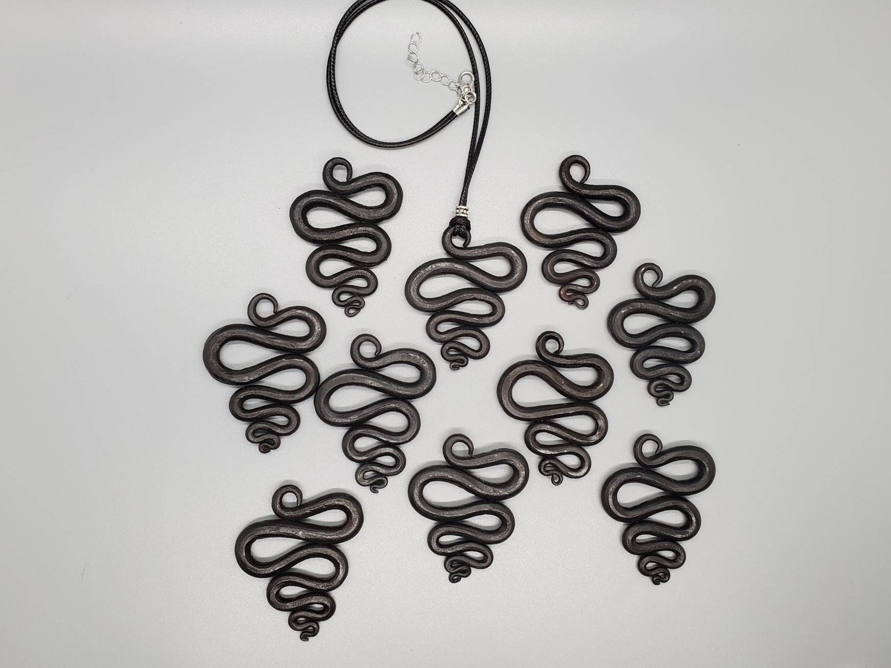 Iron Snake Necklace Serpent Pendant Serpent Necklace Snake | Etsy