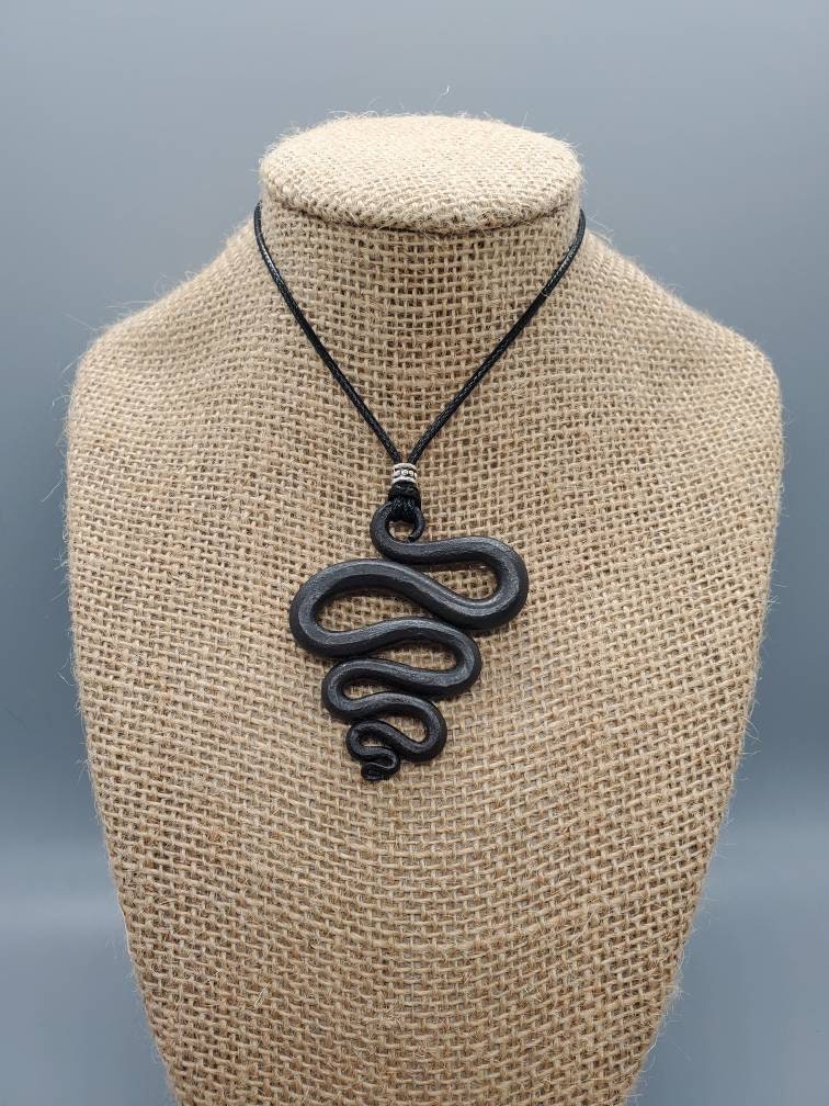 Iron Snake Necklace Serpent Pendant Serpent Necklace Snake | Etsy