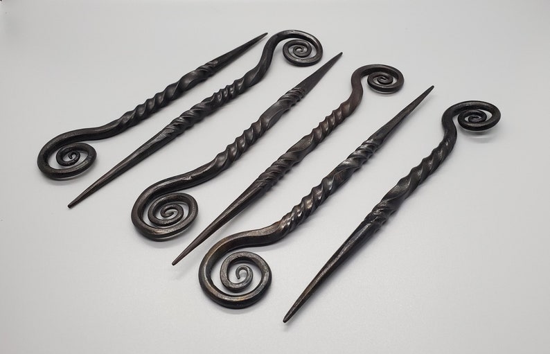 Metal Hair Stick Celtic Spiral Blacksmith Made Hand Forged - Etsy