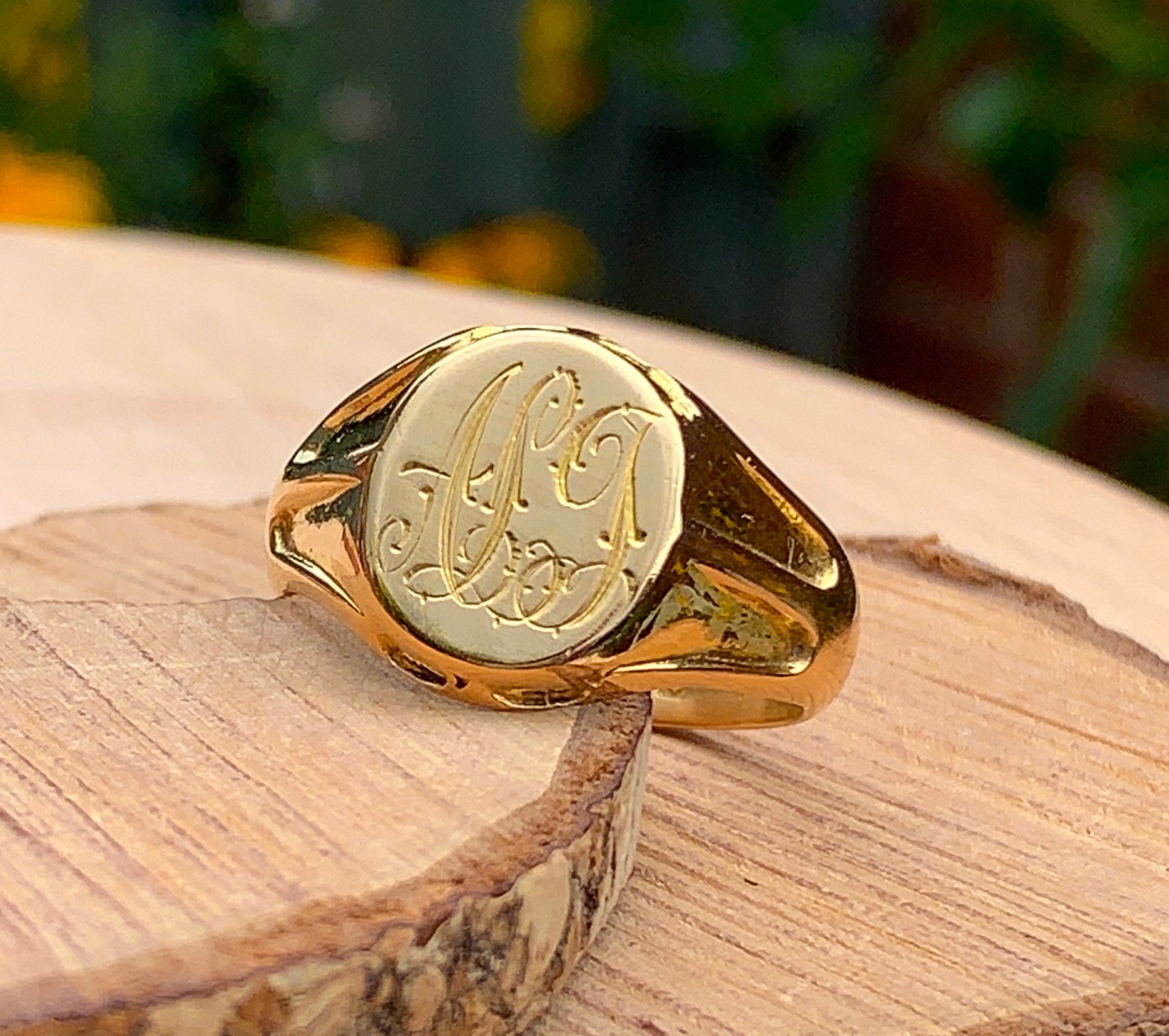 Gold Signet Ring. Antique Heavy Big Size 100 Year Old 18K - Etsy UK