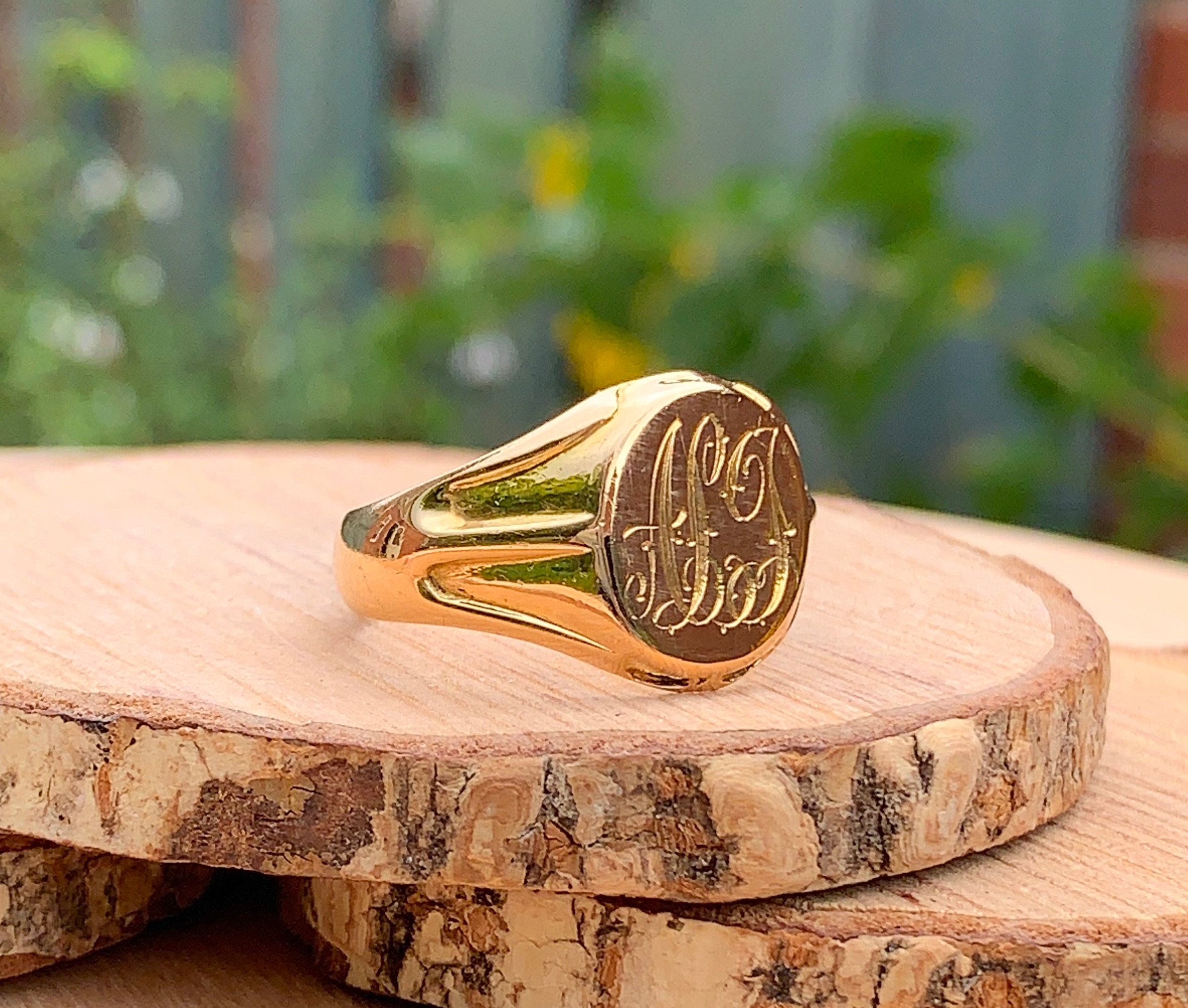 Gold Signet Ring. Antique Heavy Big Size 100 Year Old 18K - Etsy UK