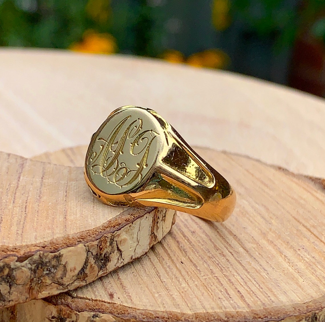 Gold Signet Ring. Antique Heavy Big Size 100 Year Old 18K - Etsy UK