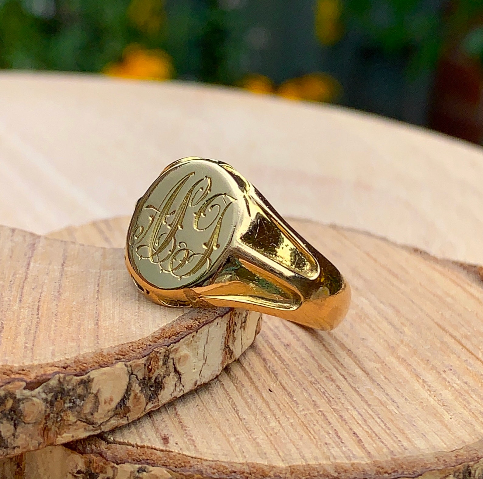 Gold Signet Ring. Antique Heavy Big Size 100 Year Old 18K - Etsy UK