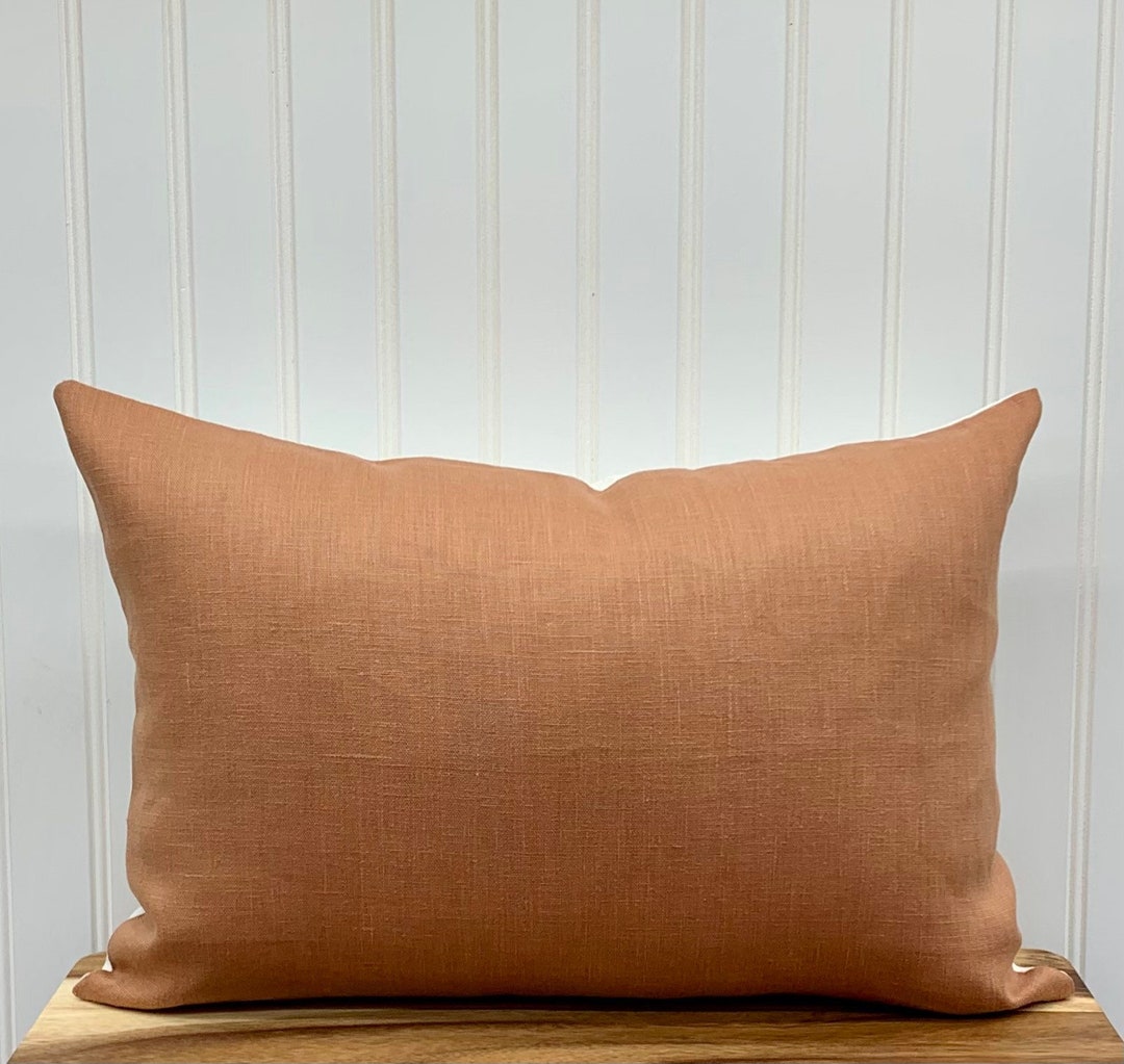 Rust Terracotta Linen Pillow Cover Earth Tones Pillow Cover - Etsy