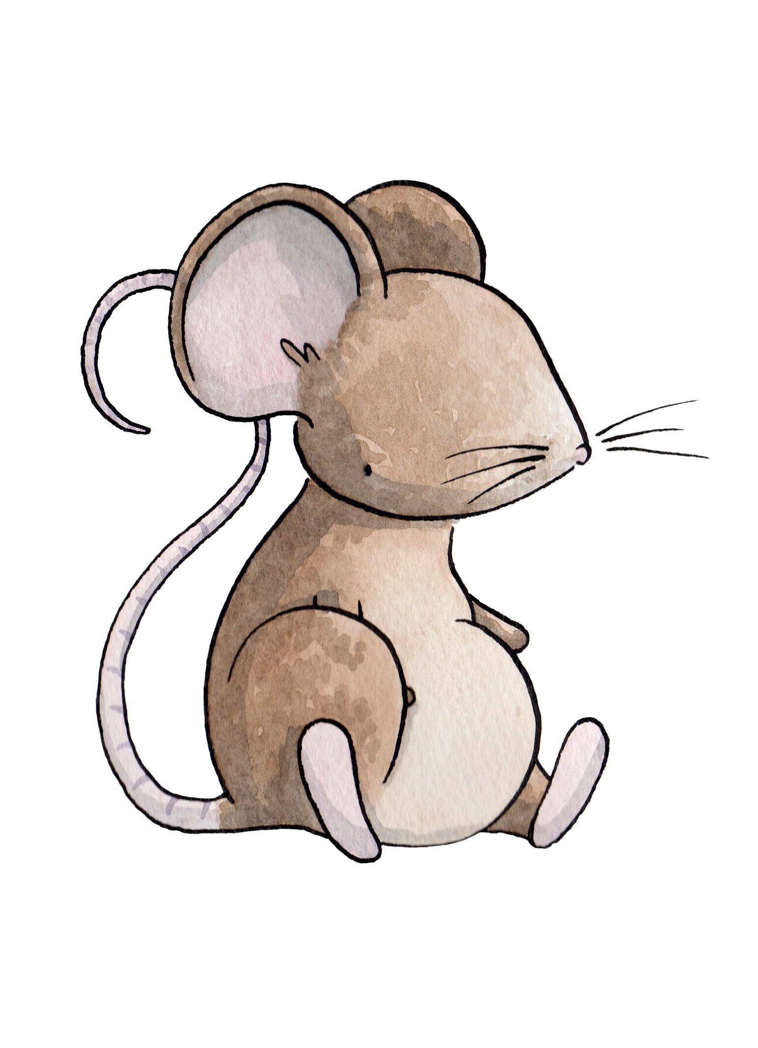 Baby mouse illustration woodland nursery decor. UNFRAMED | Etsy