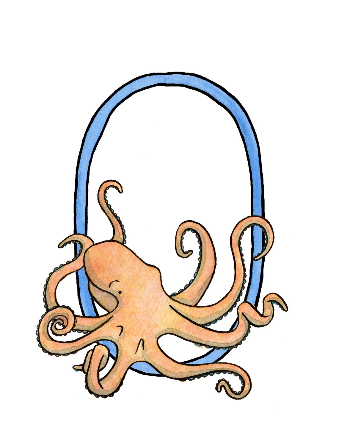 Animal Alphabet O is for Octopus Nursery Wall Art Print - Etsy