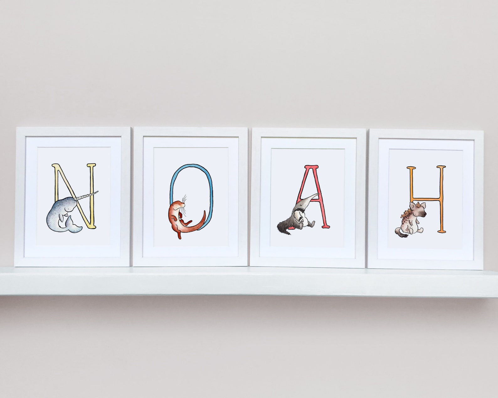 Custom Animal Alphabet Name Set of Prints. Individually | Etsy