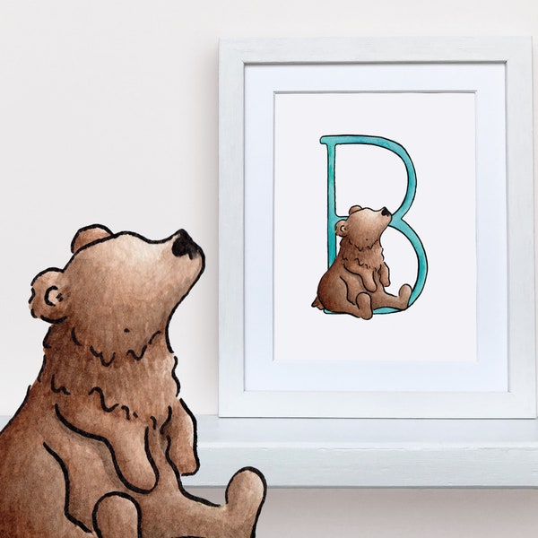 B is for Bear - Etsy