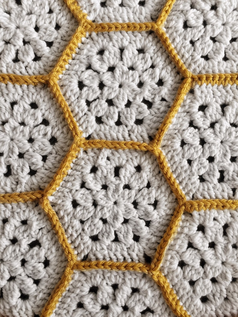 Hexi Hexagon Shape Wool Crochet Motif Baby Blanket Pattern// | Etsy