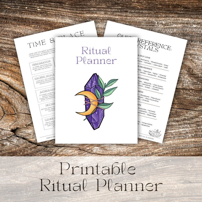 Ritual Planner, Printable & Digital Download, Magical Ritual Planner - Etsy
